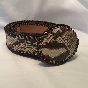 Vintage | Accessories | Vintage Python Handcrafted Belt | Poshmark